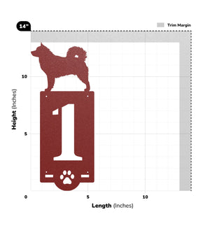 Vertical Dog Address Sign